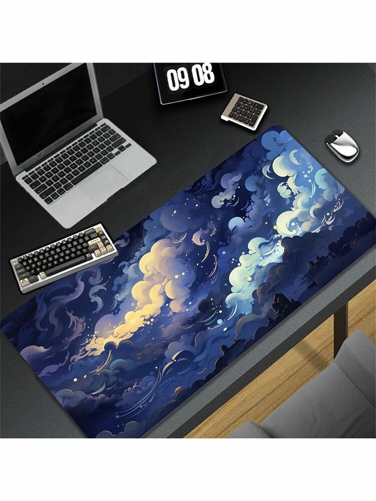 Scene Аниме 90x40 коврик для мыши xxl цельный ковер из натурального каучука настольный коврик для ПК