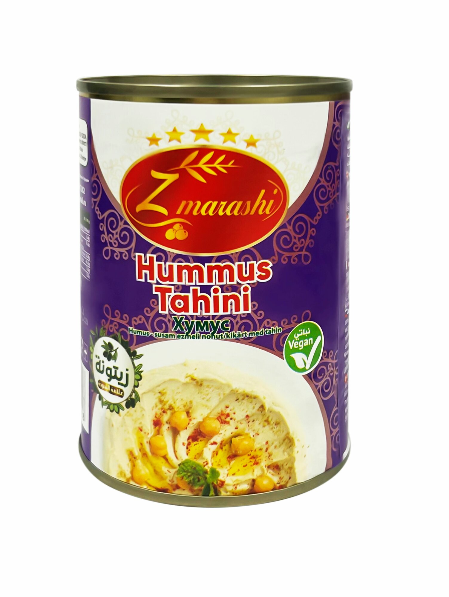 Хумус из нута с кунжутной пастой (тахини) консервированный, "Zmarashi", Hummus Tahini, 400гр. Турция