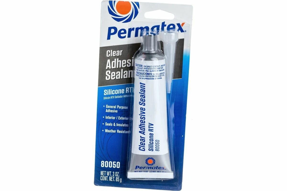 Клей-герметик PERMATEX RTV силиконовый/прозрачный/тюбик 85г 80050