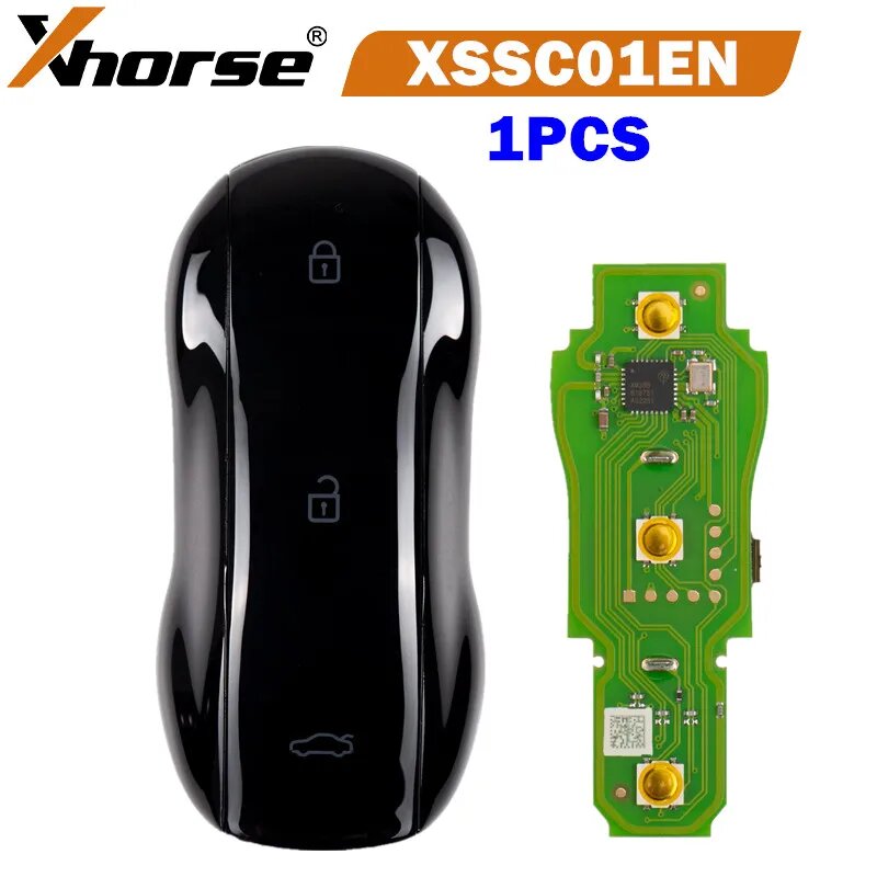 1 шт. Xhorse XSSC01EN XM38 TOY.T универсальный смарт-ключ суперкар стиль глянцевый черный цвет 3 кнопки
