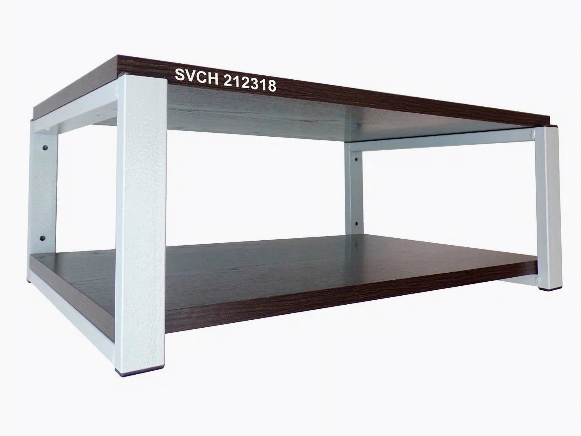 Полка для микроволновки GARROSS "SIBERIA 212318", две полки 35х54 см, высота 21 см, каркас серый, цвет полок венге