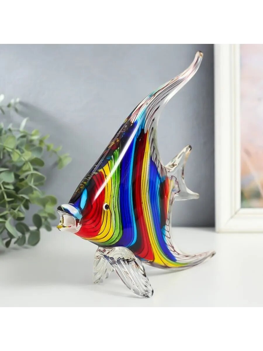 Стеклянный сувенир Рыбка клоун — яркое украшение интерьера