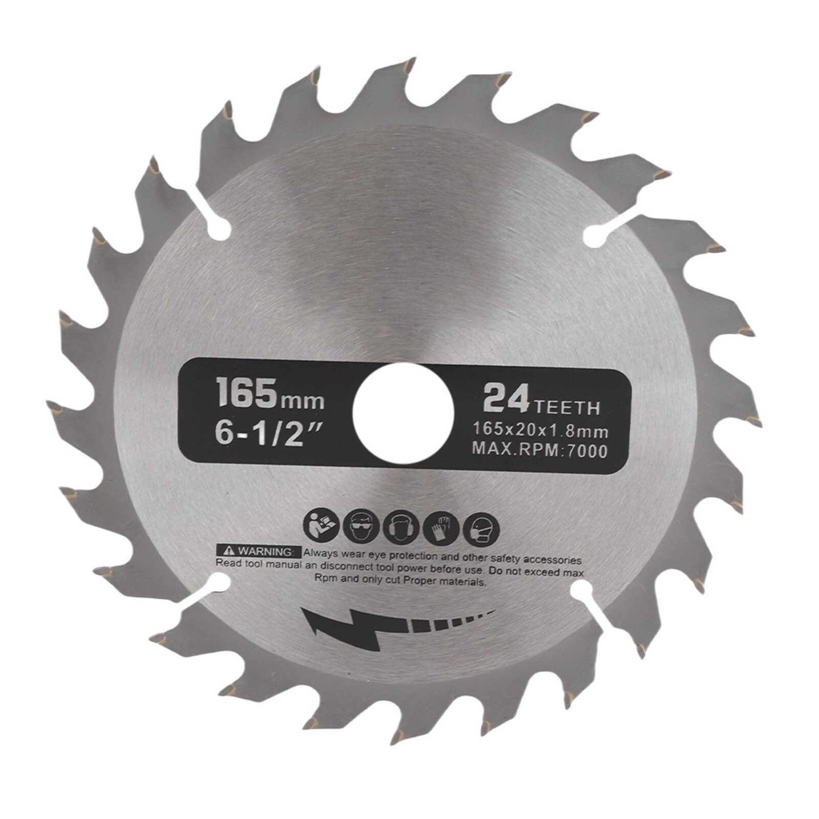 Пильный диск, 165 мм, для резки древесины электрическими ручными пилами и станками для обработки мрамора.