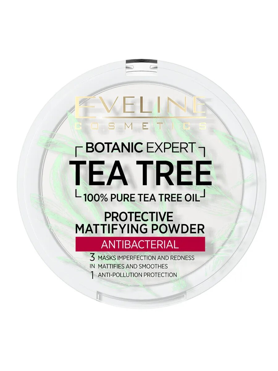 Eveline Botanic Expert Матирующая антибактериальная пудра для лица 3 в 1 тон №001 Transparent, 9 г