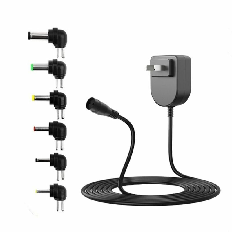 Адаптер питания 15W 3-12V с 6 сменными штекерами и высокой эффективностью