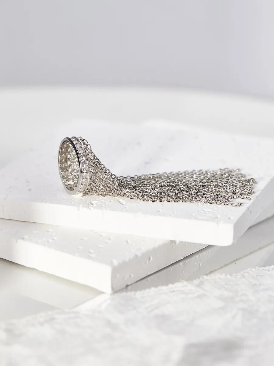 Кольцо, фианит, кристалл, циркон