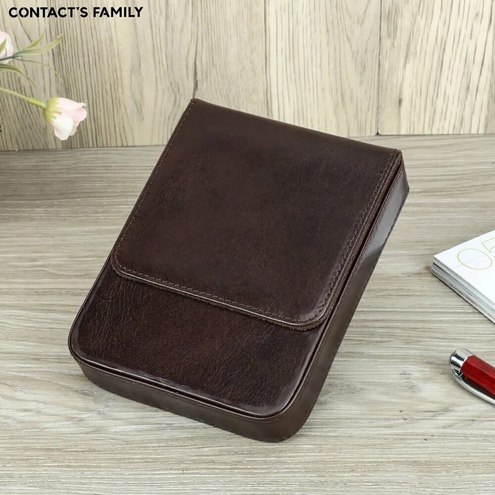 Простой кожаный футляр для ручки с 6 слотами