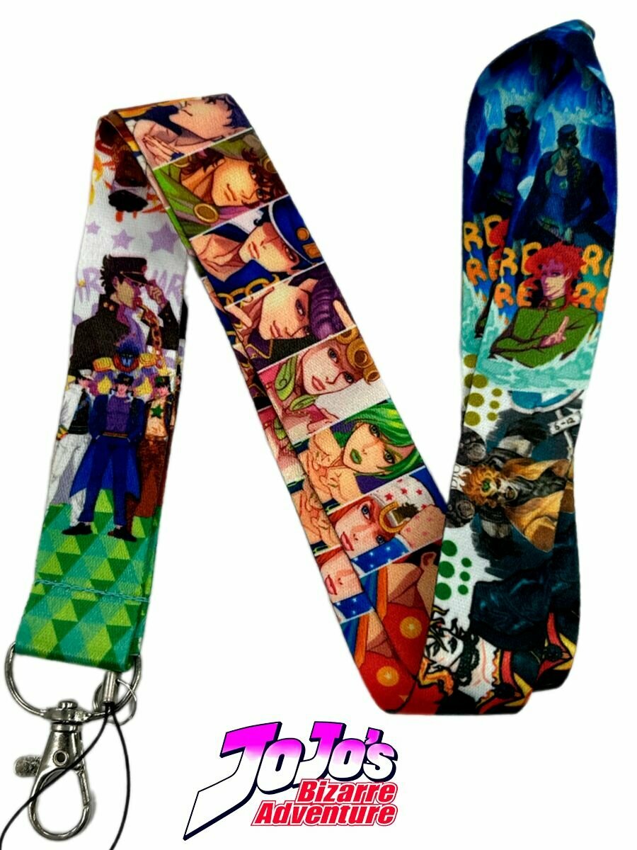 Шнурок - лента на шею для телефона и ключей из аниме Невероятные приключения ДжоДжо JoJo