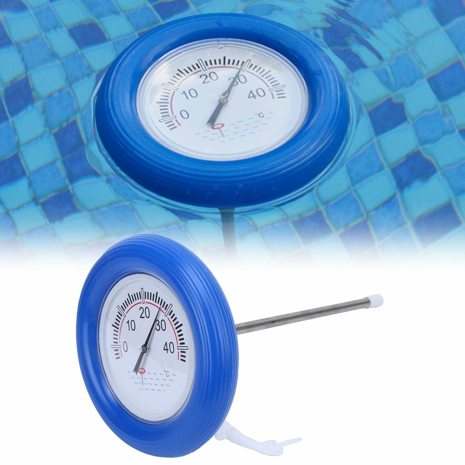Термометр для бассейна плавающий с прозрачным циферблатом точное измерение температуры воды в бассейне, спа и аквариуме