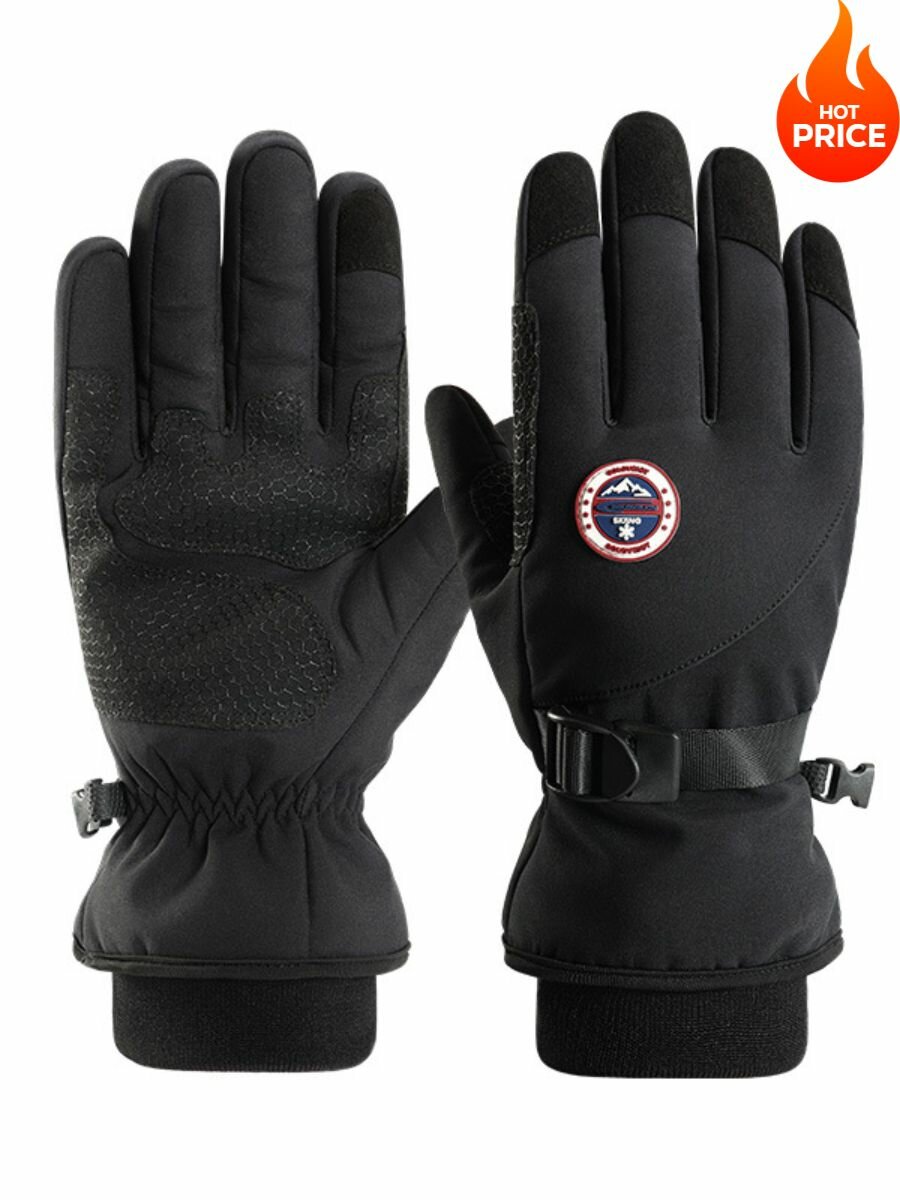 Теплые зимние перчатки для катания на лыжах, мужские и женские