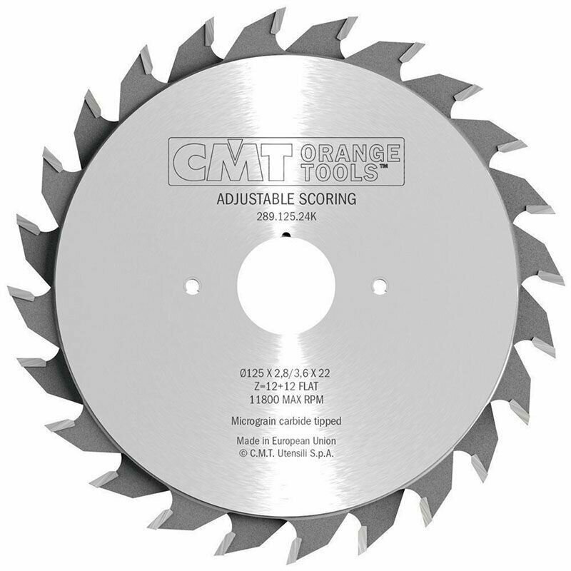 Подрезной регулируемый диск 125x22x2,8-3,6/ 12 FLAT Z12+12 CMT