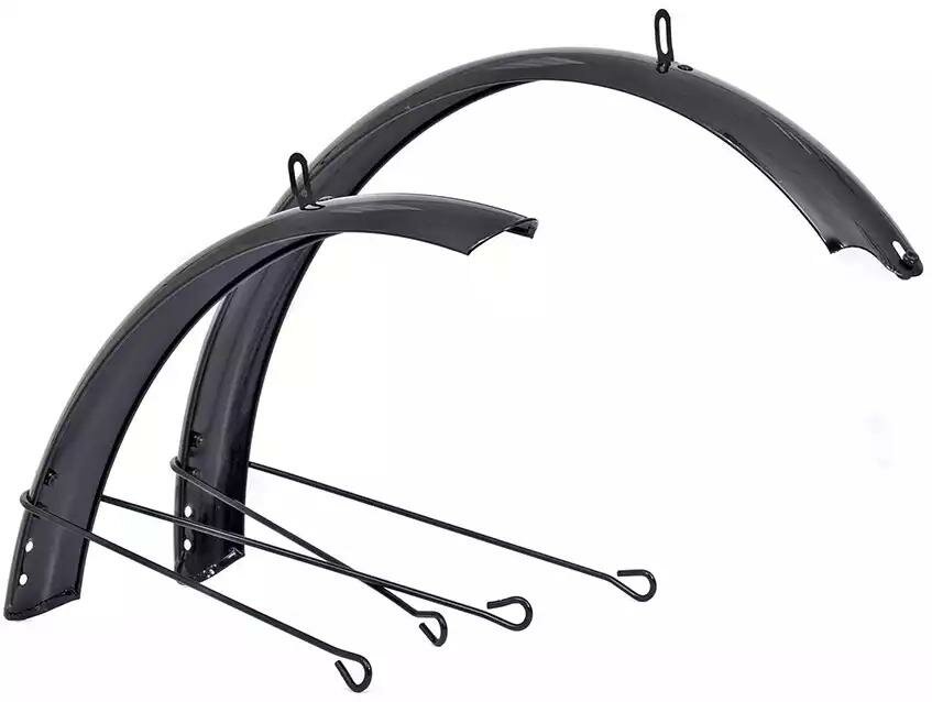 Комплект велосипедных крыльев RUSH HOUR диаметр колес 20", стальные, полноразмерные