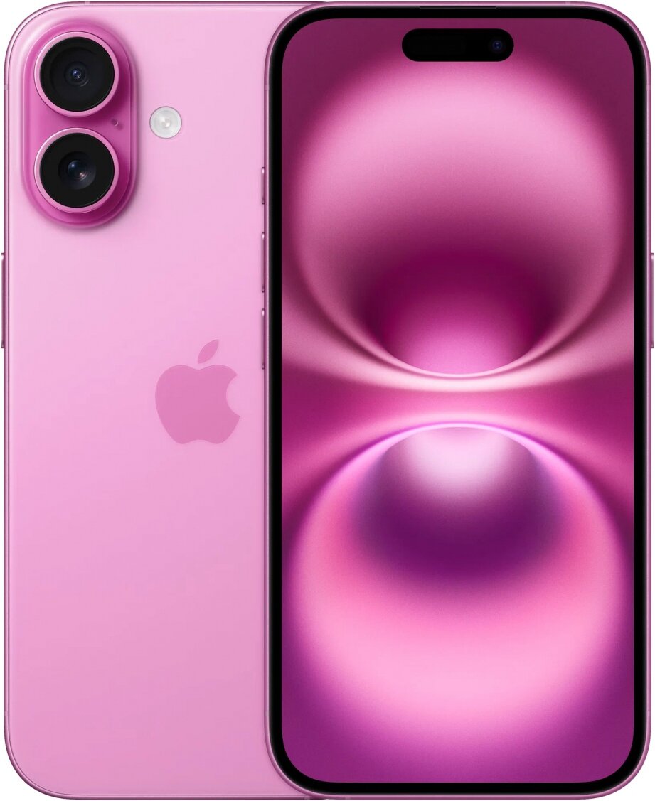 Смартфон Apple iPhone 16, 8/512Gb, Nano SIM+eSIM, Pink (Розовый)