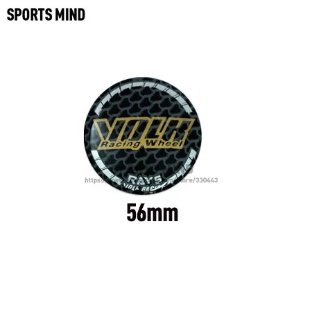 4 шт./лот 45 мм 50 мм 56 мм 65 мм Автомобильная колпачок центральной Эмблемы наклейки для лучей VOLK гоночное колесо логотип ступица колпачок наклейка 56mm VOLK YELLOW