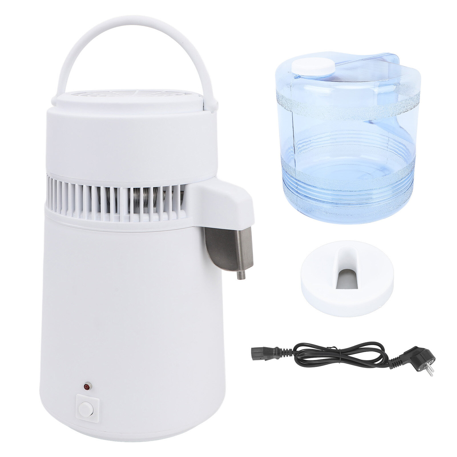 Водный дистиллятор 750 Вт, нержавеющая сталь, 4 л, автоотключение, ночная дистилляция для кухни, сал