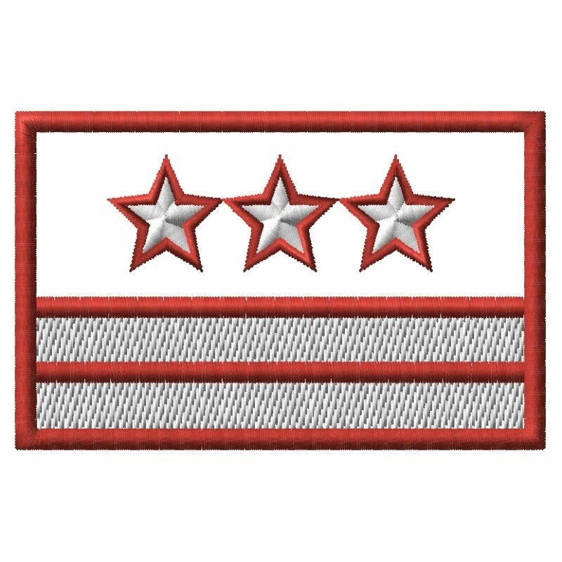 Нагрудный знак РЖД. Средняя категория. Второй уровень. Без липучки. Размер 75x45 мм по вышивке.