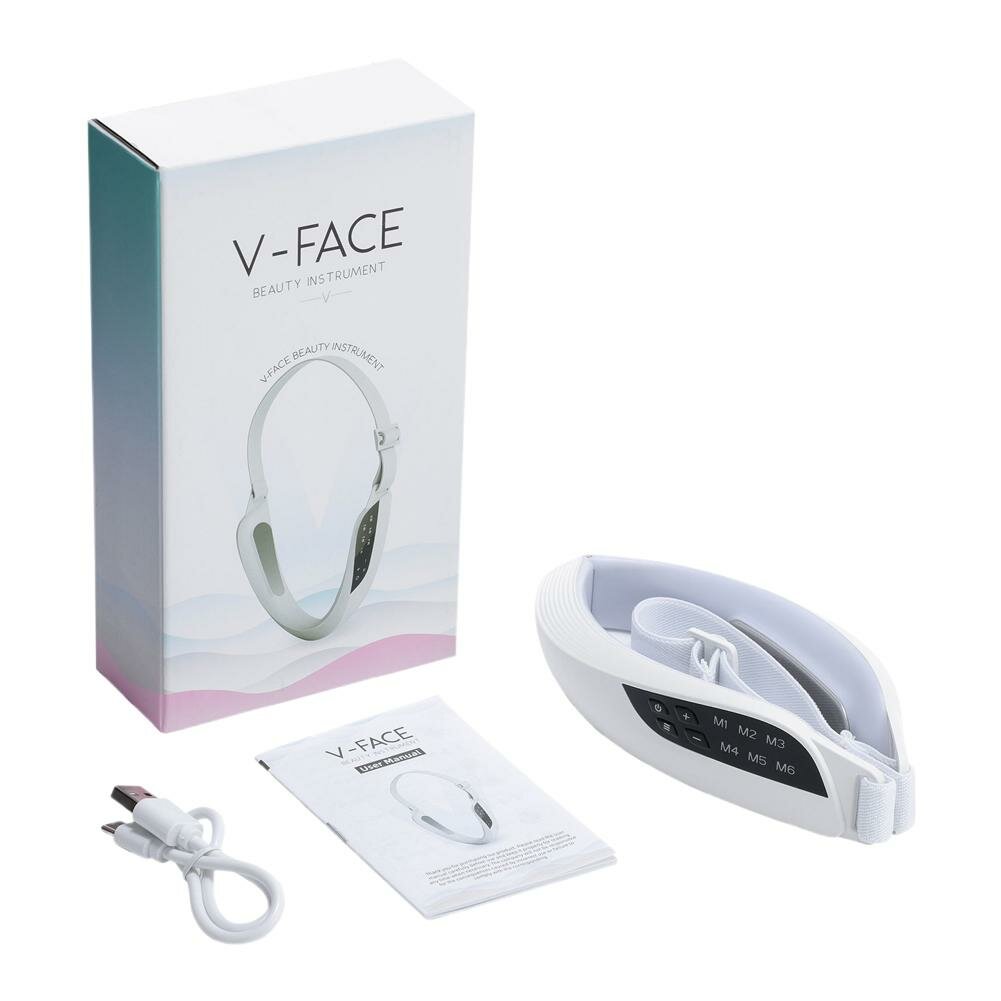 Микротоковый массажер для лица и подбородка, подтяжка лифтинг, коррекция овала лица