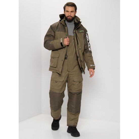 Костюм зимний Huntsman Yukon Ice цвет Хаки ткань Breathable, разм. 52-54/182-188