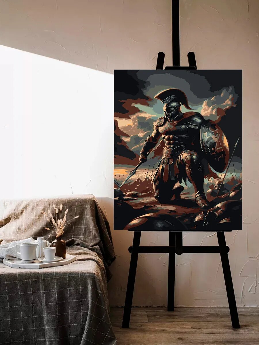 Картина по номерам Спартанец Фэнтези Spartan Warrior