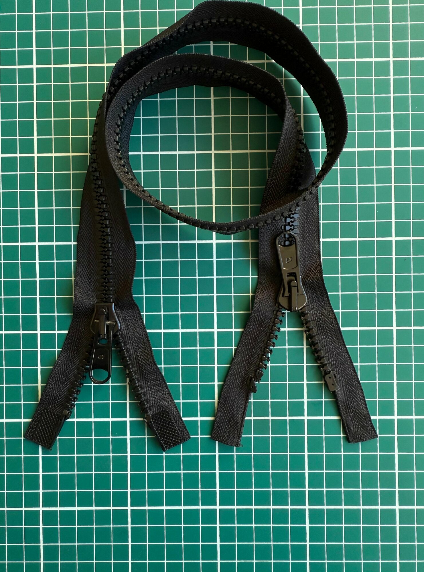 Молния Тракторная, 2 замка, цвет черный, 80 см, цена за 1 штуку.