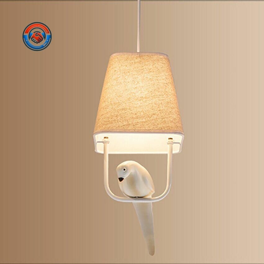 Светодиодная люстра белый голубь в клетке, современный минималистский светильник для спальни, столовой и кабинета, мягкий декоративный свет