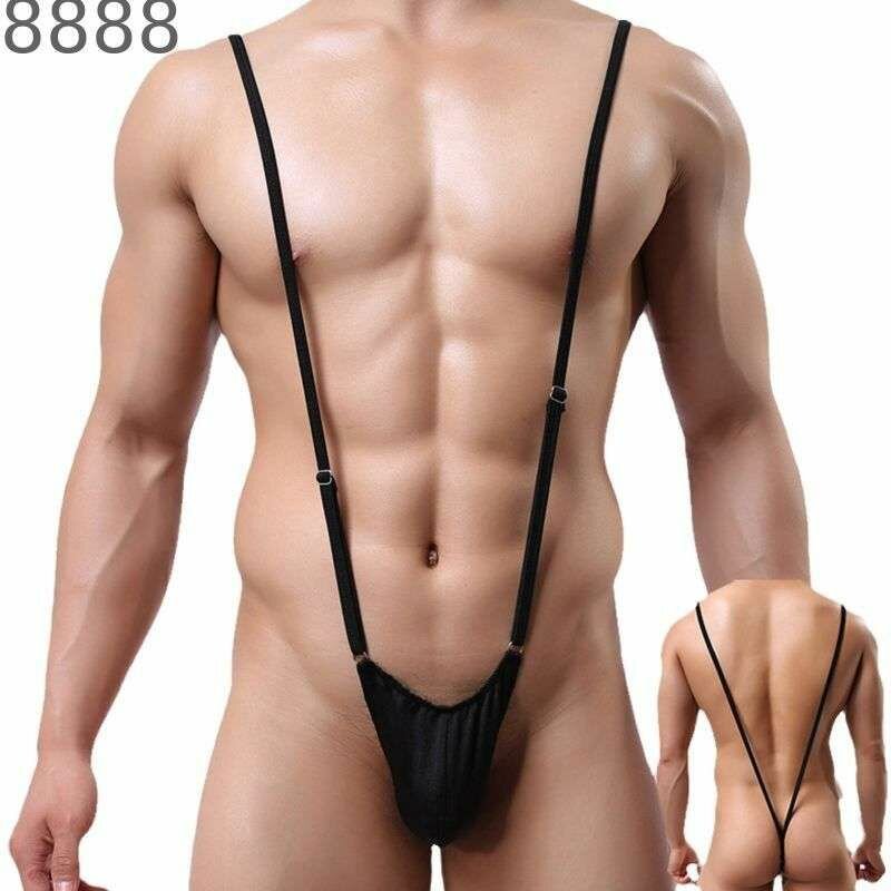 Мужские регулируемые цельные стринги со страпоном