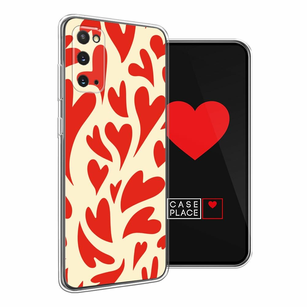 Чехол на Samsung Galaxy S20 / Самсунг Гэлакси S20 с принтом "Crazy hearts 1 - 14 февраля" — фото 1