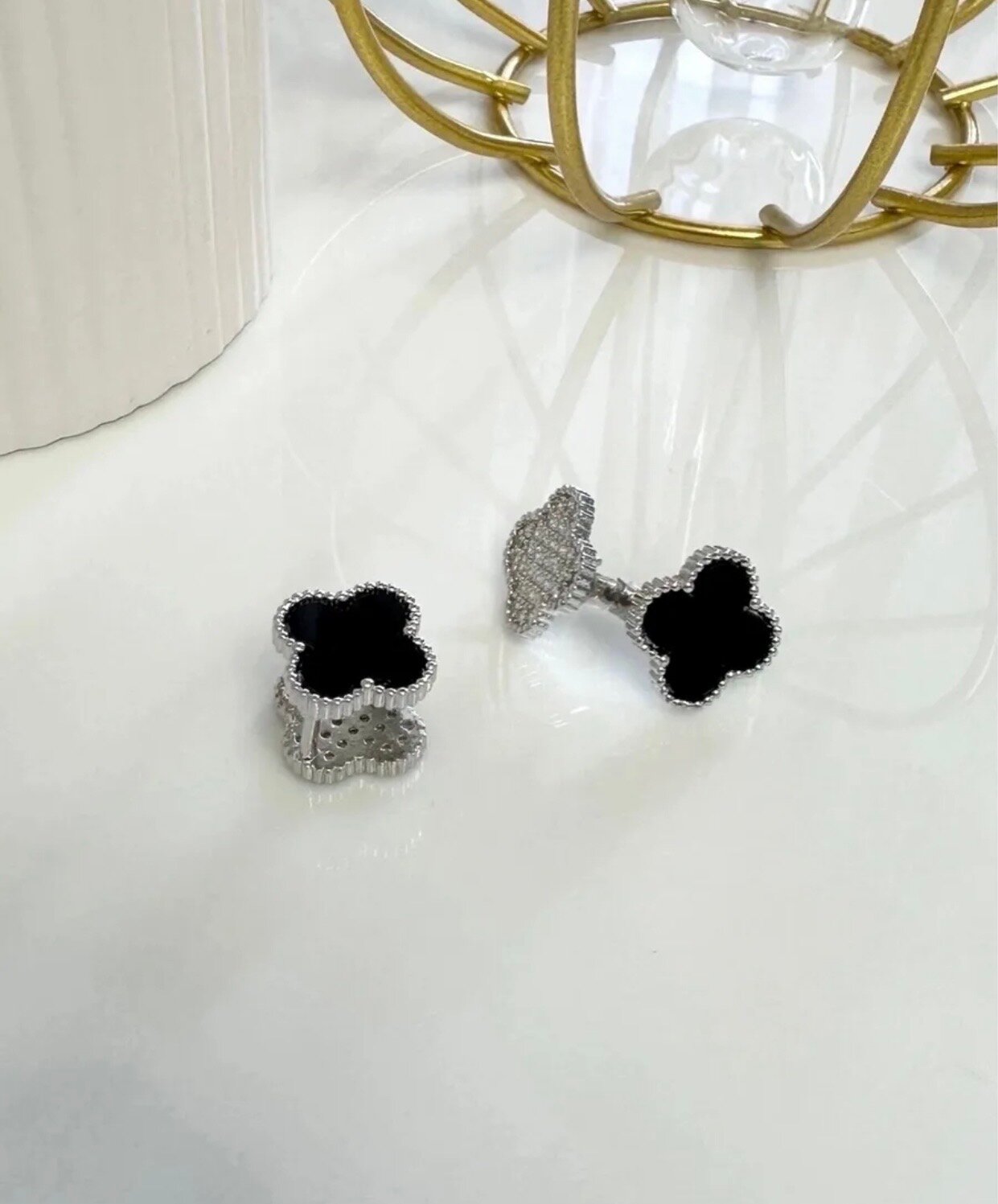 Серьги двусторонние