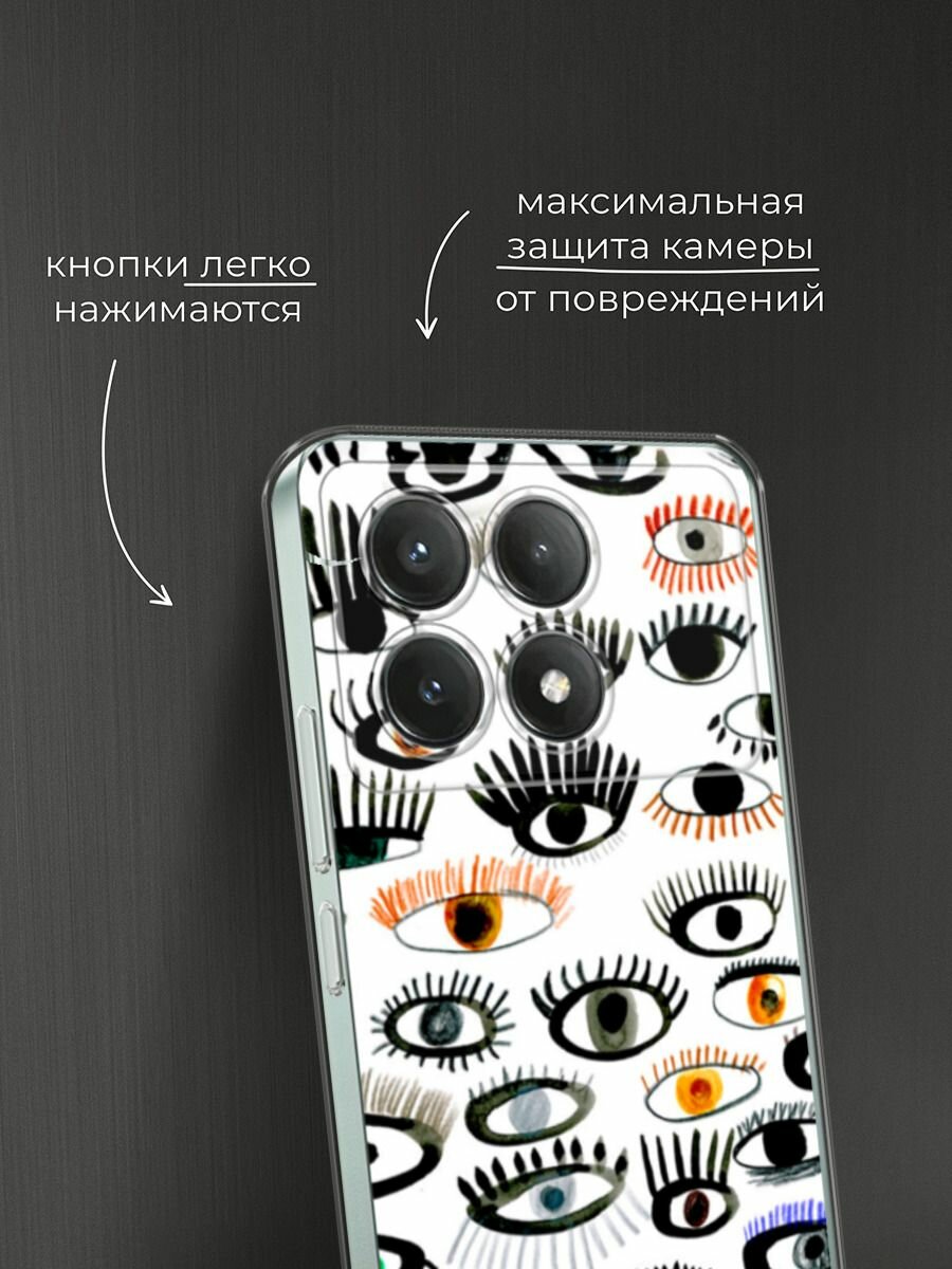 Чехол на Xiaomi Poco X6 PRO 5G / Поко X6 Про 5G с принтом "Глаза акварель" — фото 1
