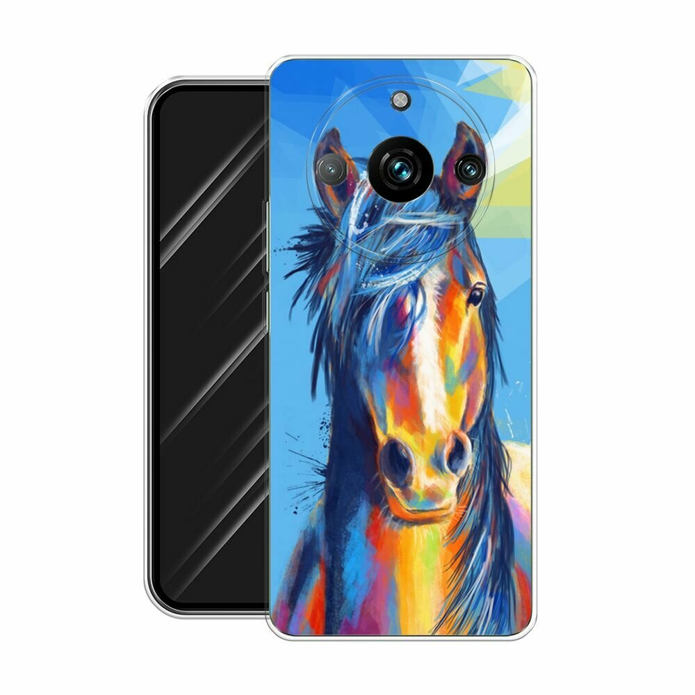 Чехол на Realme 11 Pro / Реалми 11 Про с принтом "Лошадь арт 3" — фото 1