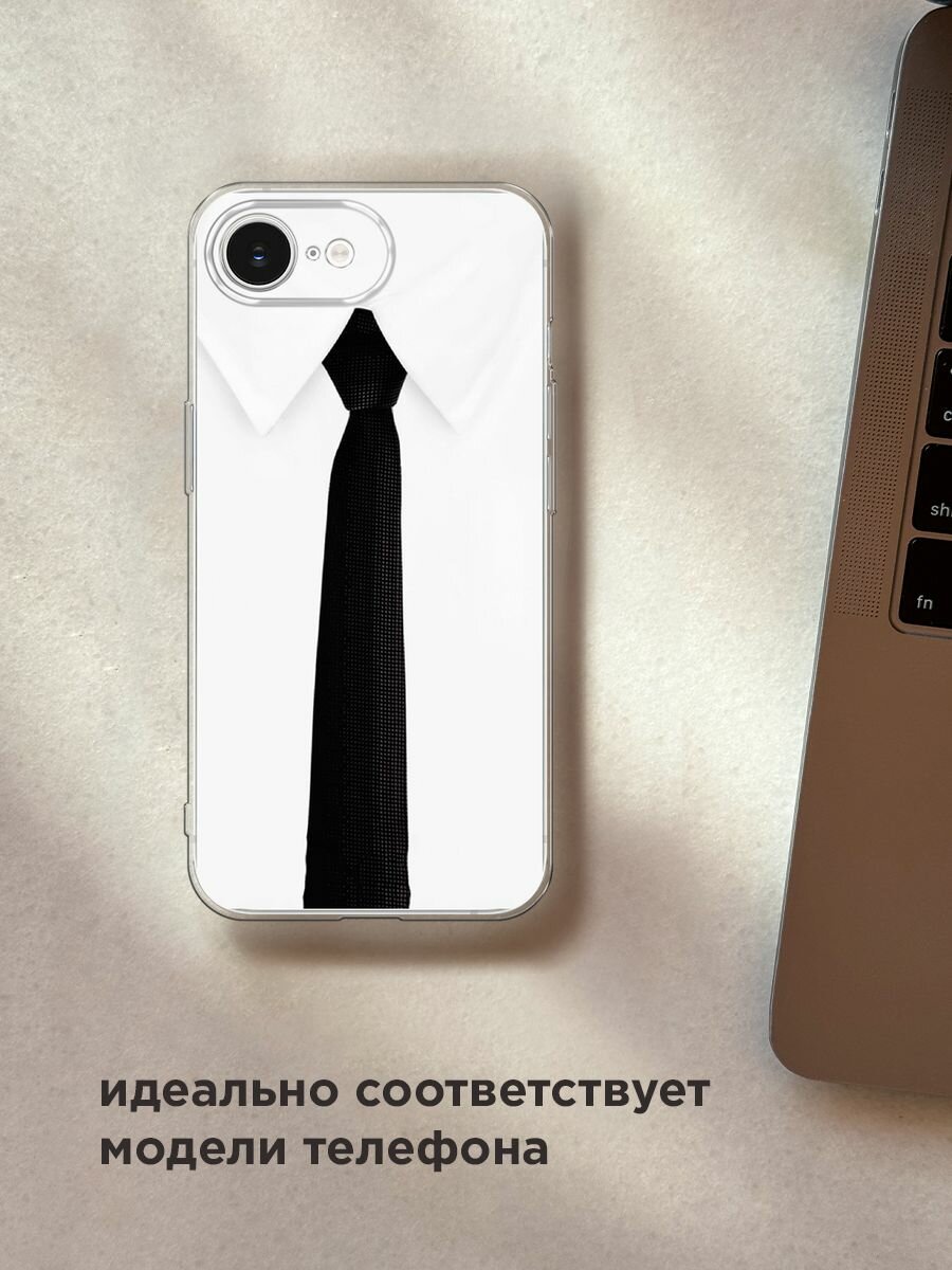 Силиконовый чехол на Apple iPhone 16e/17e / Айфон 16е/17e с принтом "Галстук" — фото 1