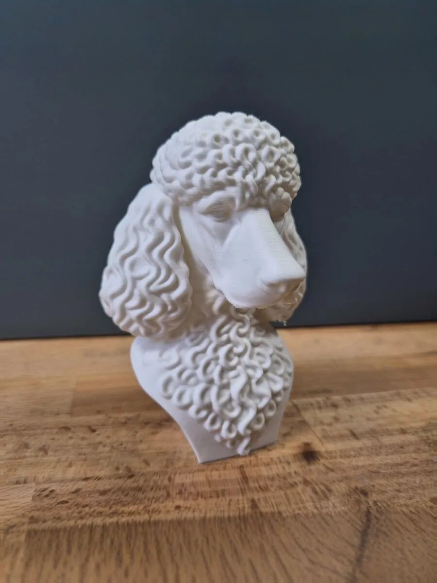 Собака Пудель (10см, белый матовый) Верный друг