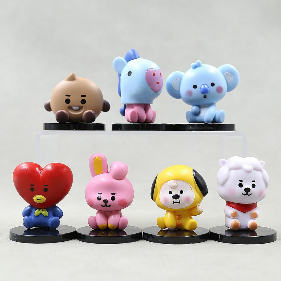 BT21 6см 7шт фигурка корейская поп-фигурка kpop мини фигурка bts bt21 модель koya