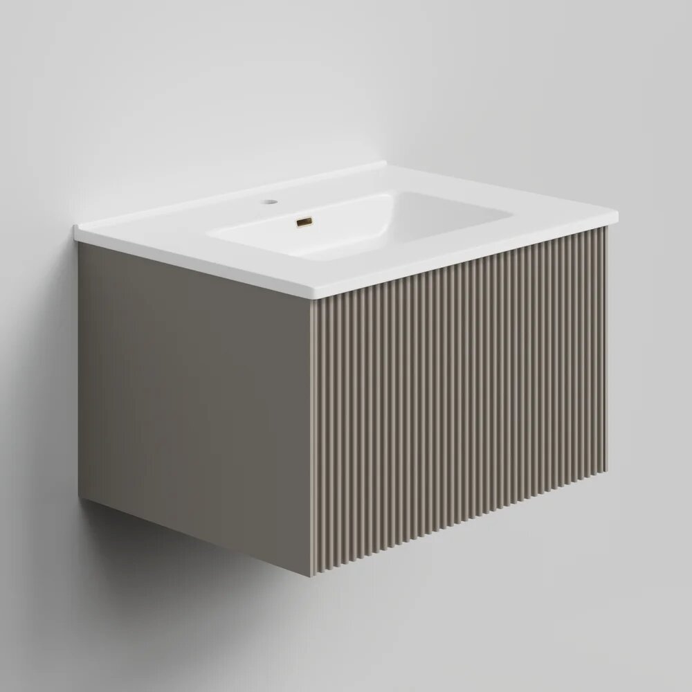 Тумба под раковину La Fenice TERRA Cappuccino бежевая матовая 60 см