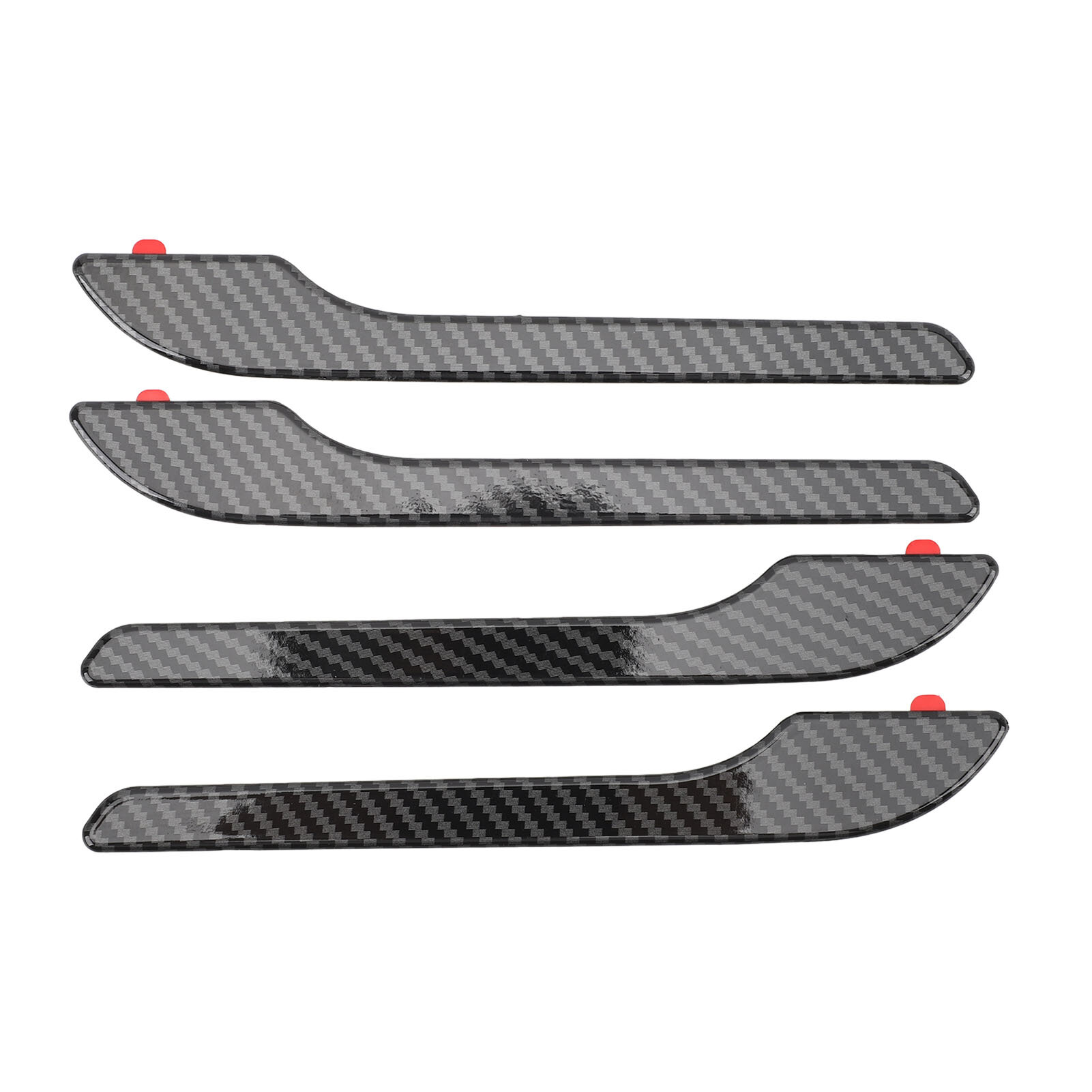 4 шт. Защитная пленка для дверных ручек автомобиля, устойчивая к царапинам, для замены на Tesla Model 3 Highland 2024, глянцевая, под карбон.