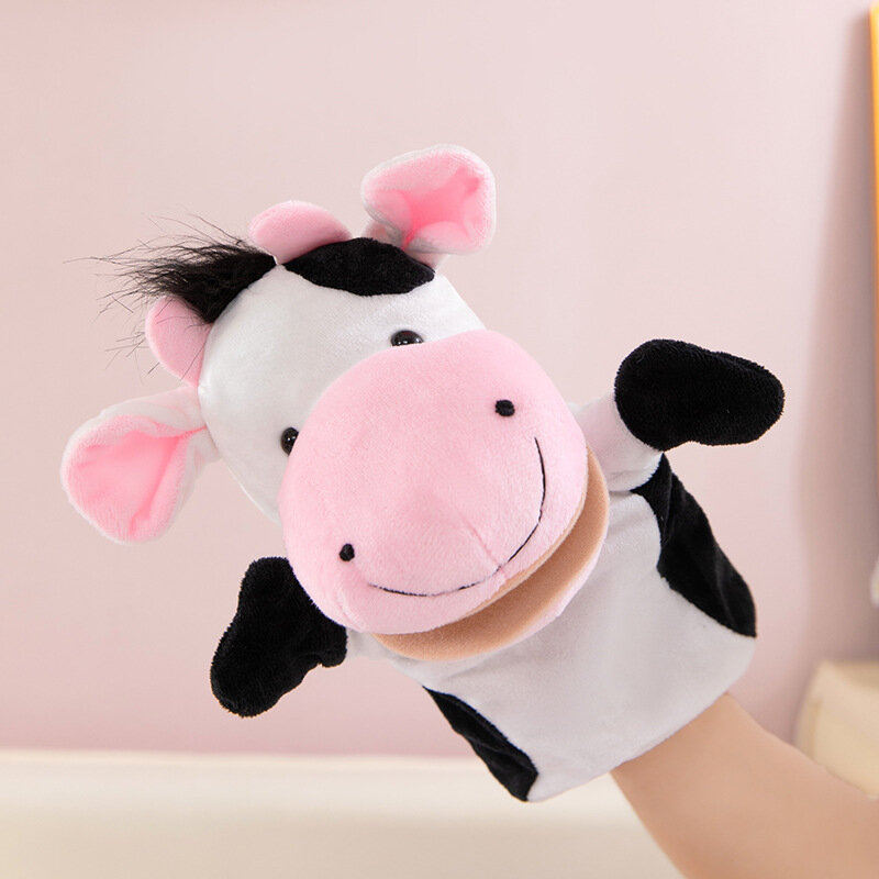 Игрушка-ручная кукла, животное, успокаивающая кукла, представление льва, подвижный рот, кукла животного, реквизит для обучения в детском саду