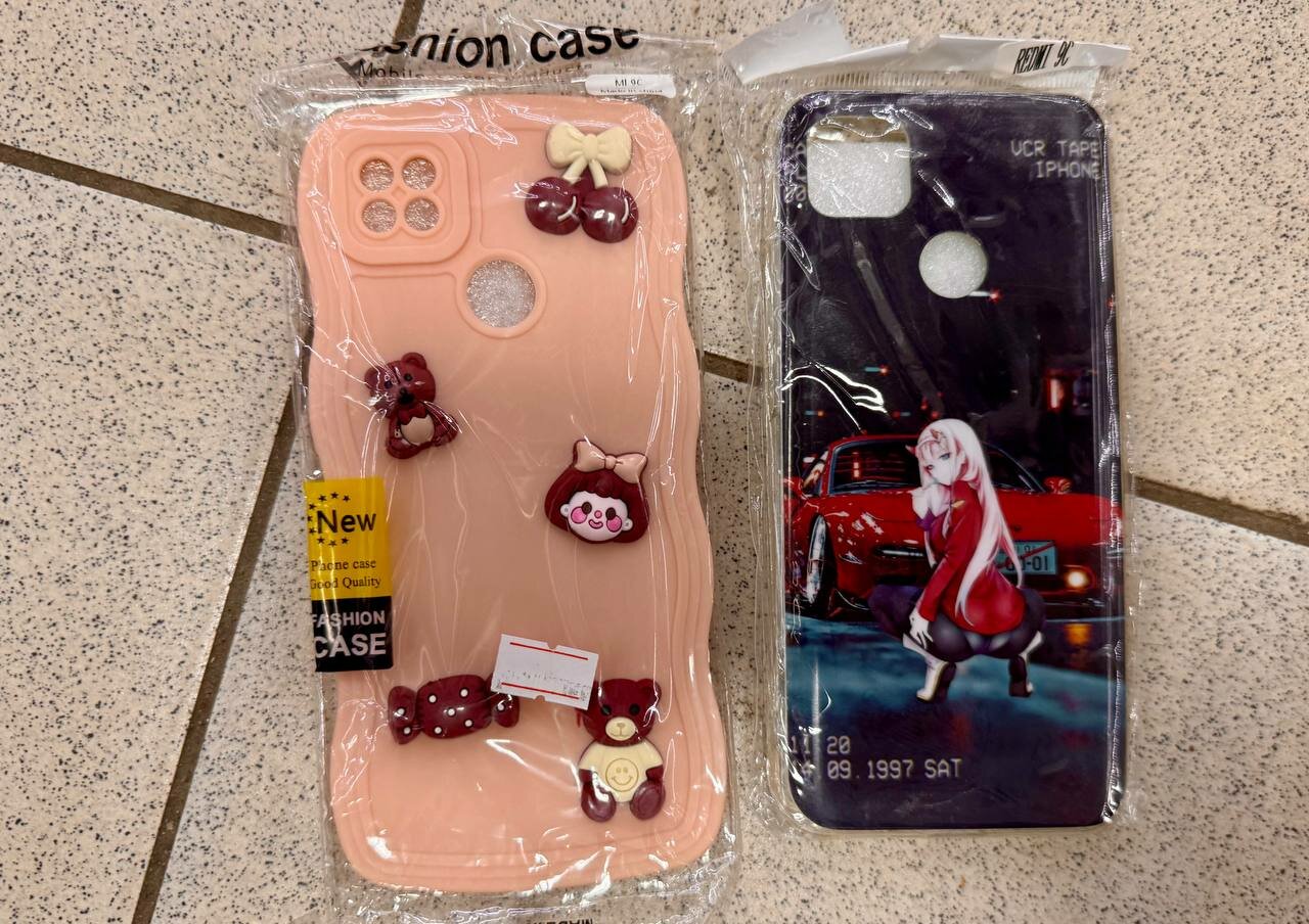 Чехол на Xiaomi Redmi 9C накладка на заднюю часть смартфона 2 штуки