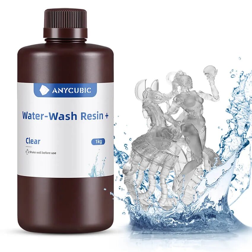 Фотополимерная смола Anycubic Water-Wash Resin UV смываемая, прозрачная, 1литр