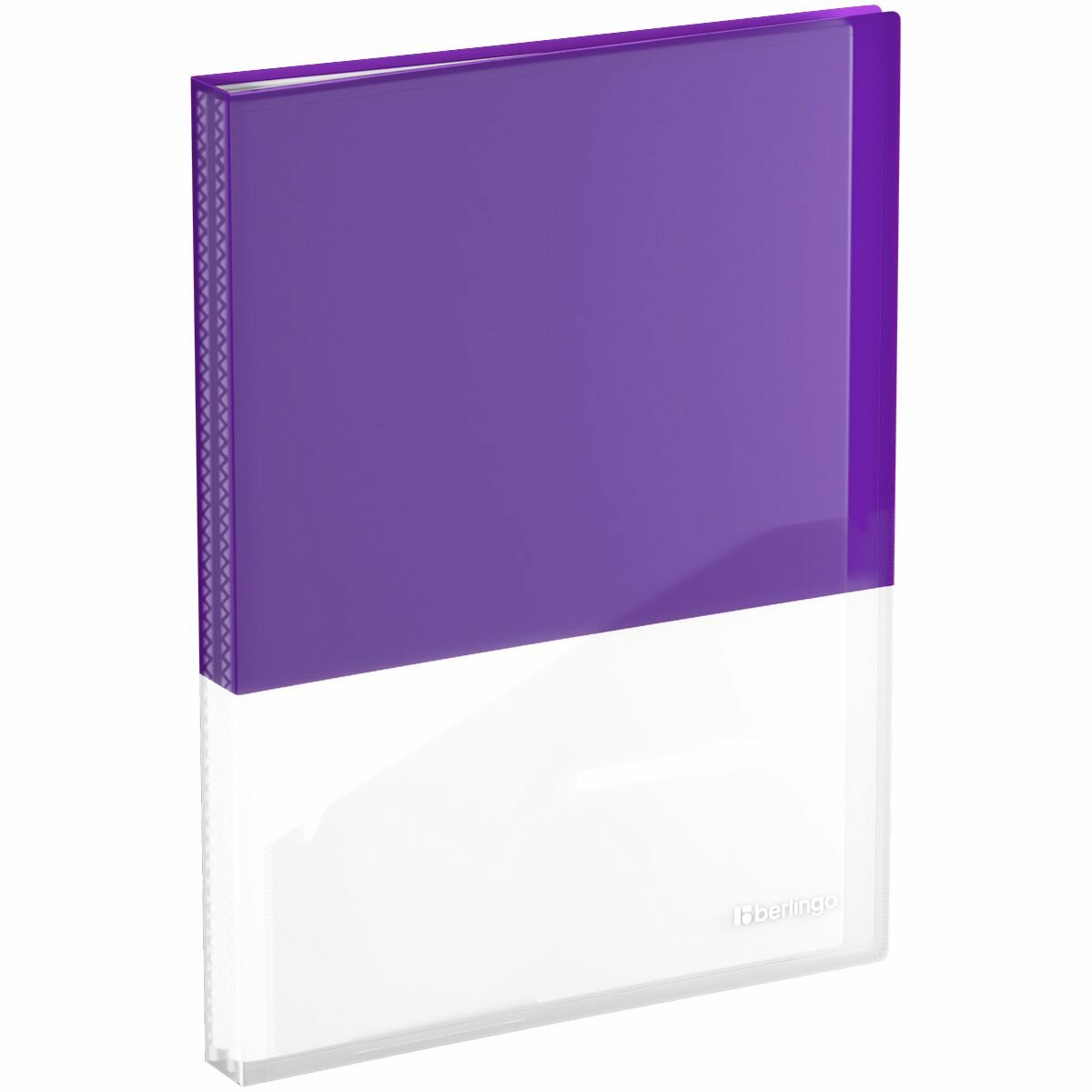Папка файловая 40 вкладышей Berlingo Semicolor (А4, 24мм, 700мкм, с внутр. карманом) сиреневая (DB4_40974)