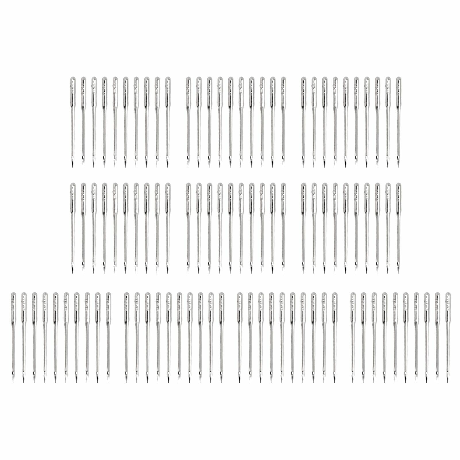 100 Шт. Иглы для Шитья Переносные Домашние Металлические, Иглы для Швейных МашинHAx1-110/18, Износостойкие, Легко Использовать