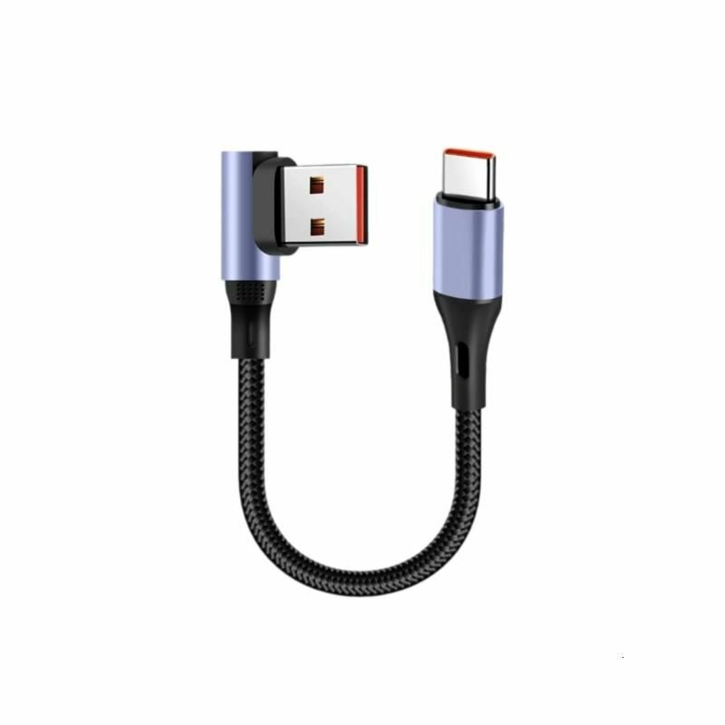 Компактный кабель USB to Type C с нейлоновой оплеткой для телефонов и планшетов, 15/30см, 15cm - Согните usb прямо ty