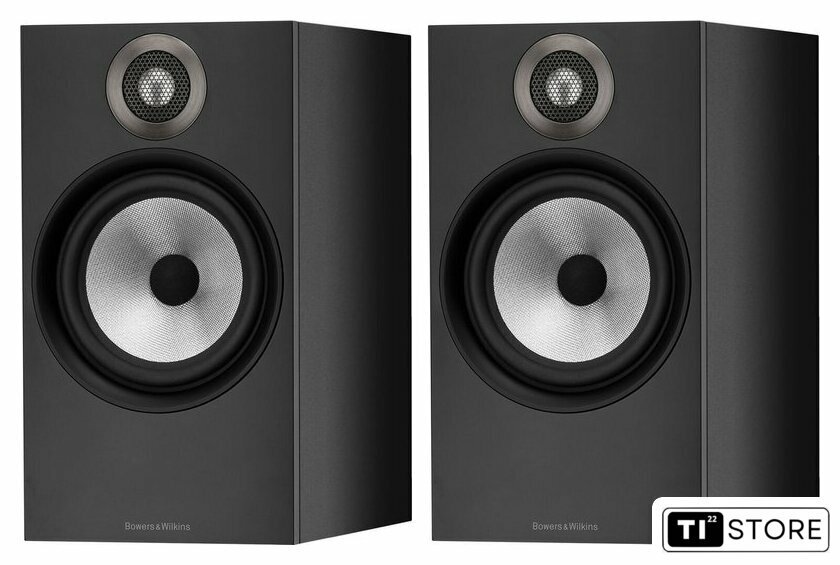 Полочная акустическая система Bowers & Wilkins 606 S3 с фазоинвертором для домашнего кинотеатра, 2 колонки, черный/black