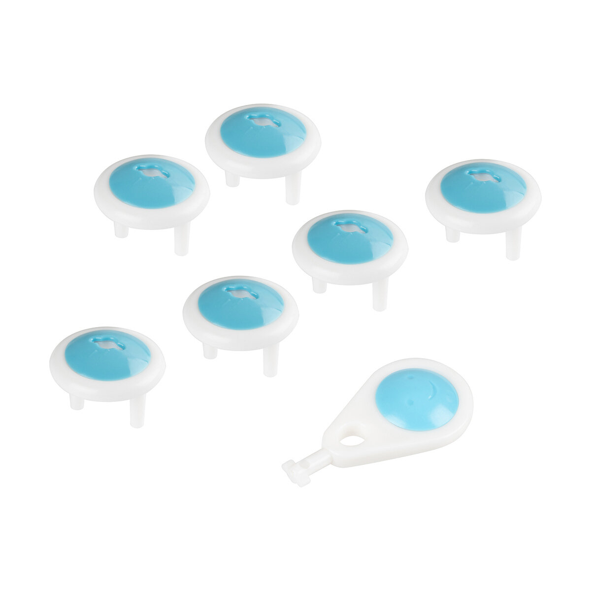 Заглушки для розеток Рыжий кот полипропилен, 1 ключ, 6 шт