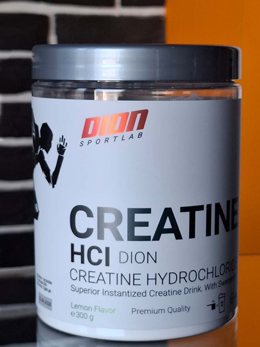Креатин гидрохлорид Dion Sportlab. Creatine HCL Dion, вкус: Лимон, 300г