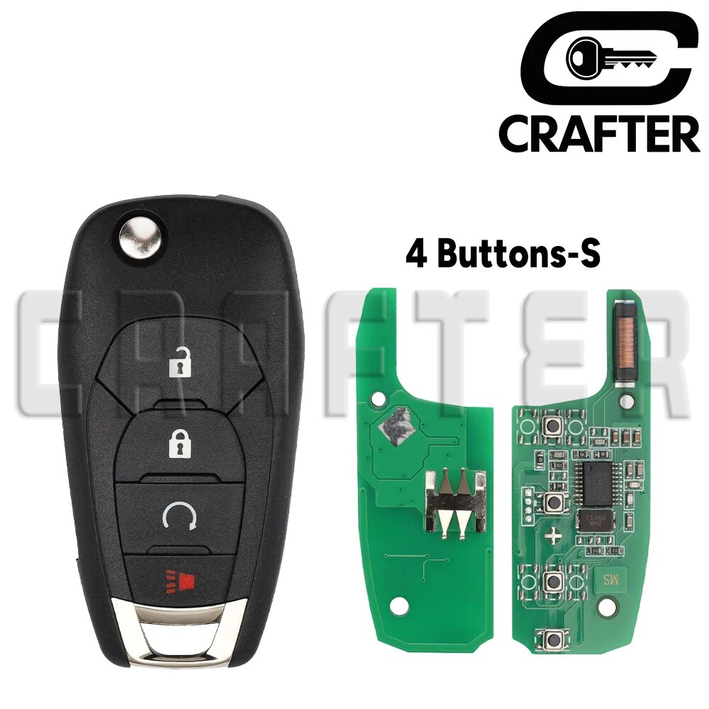 Ключ авто 4 кнопки Crafters 433 MHz для Chevrolet