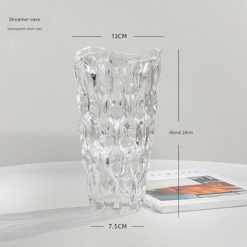 Украшение вазы для гостиной, цветочная композиция, хрустальное стекло, стиль, скандинавская роза, искусственный цветок,