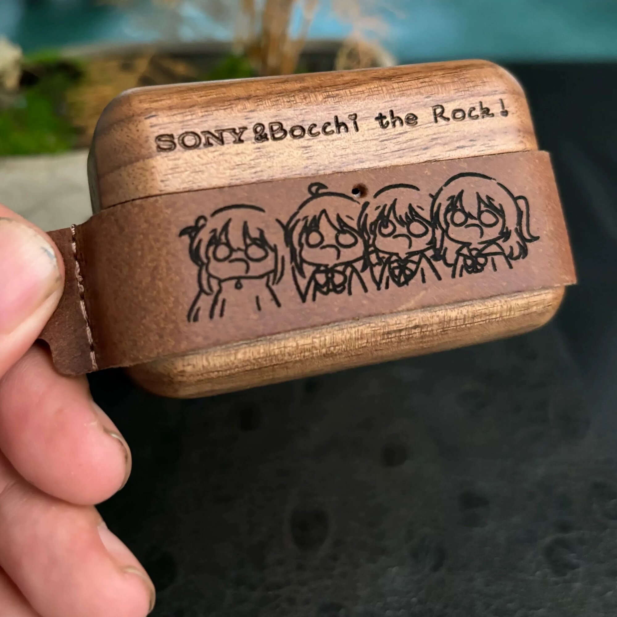 Деревянный корпус наушников ручной работы из натуральной воловьей кожи подходит для Sony wf1000xm5, защитный чехол 5-го