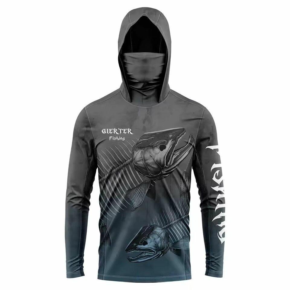 PELAGIC Джерси мужская для рыбалки с капюшоном с принтом Точки, рыболовный лонгслив летний солнцезащитный