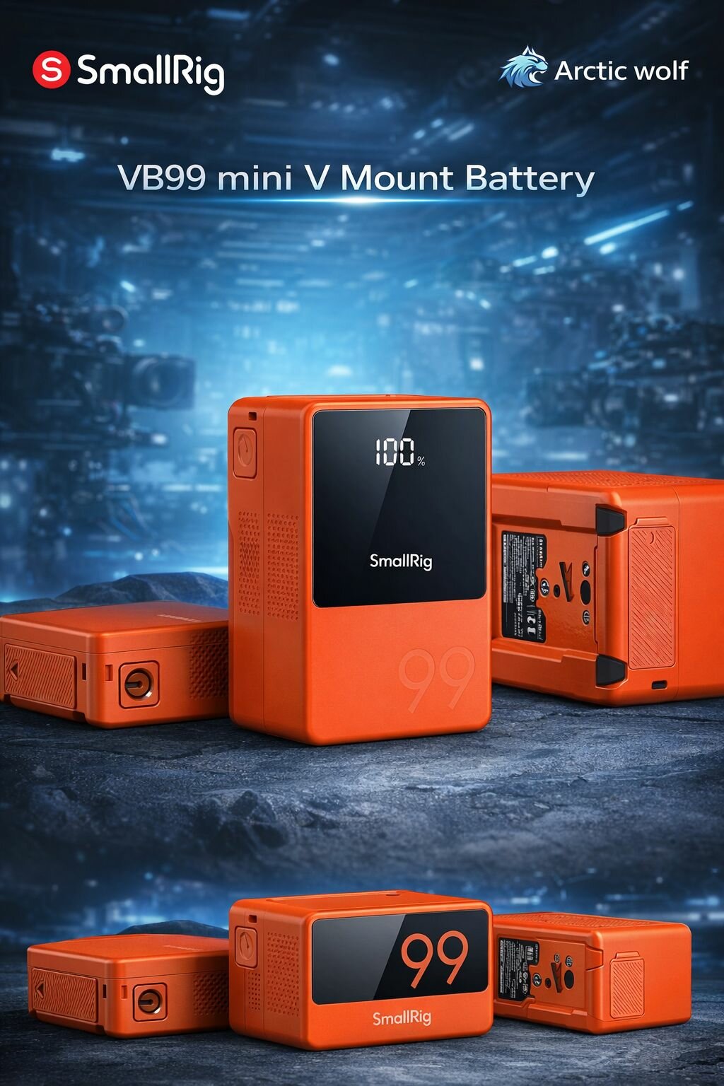 Аккумулятор SmallRig 4929, V-mount, с быстрой зарядкой 100 W, оранжевый, 1 шт