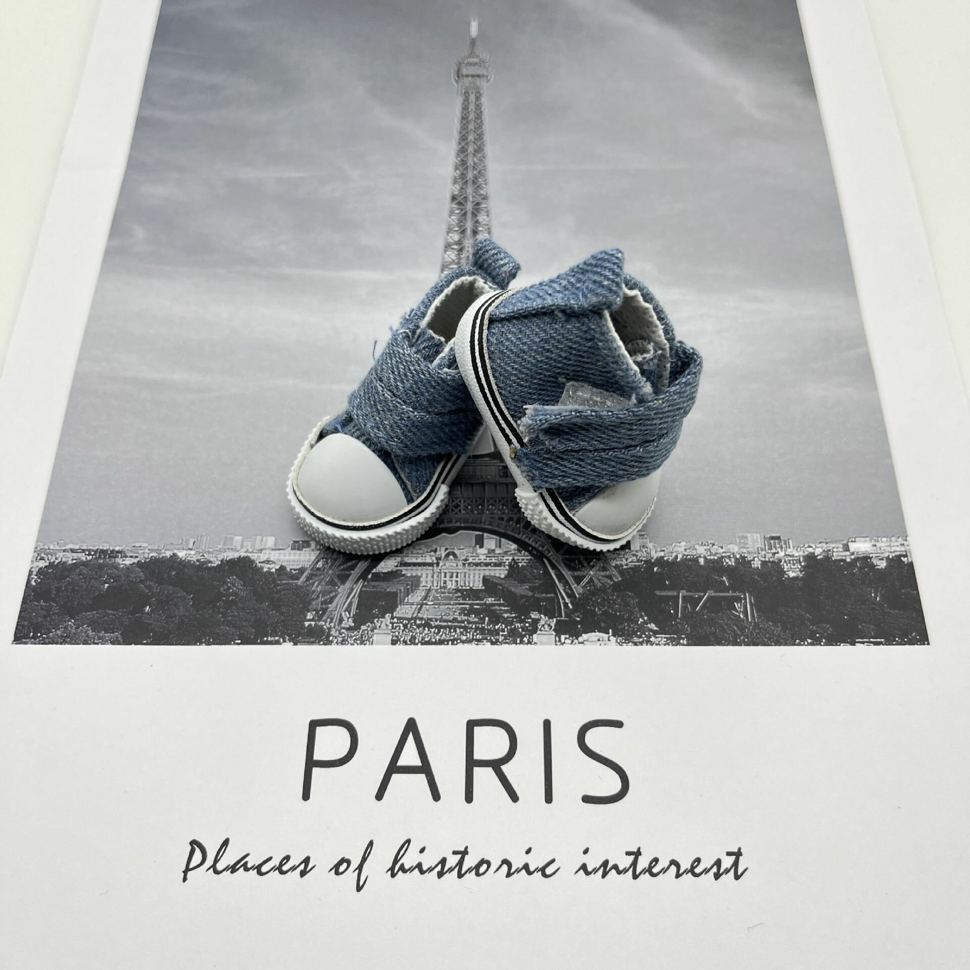 Горячая продажа через границу 20CM 6 очков BJD хлопок кукольные туфли 5CM мини-липучки холст обувь SD палец обувь